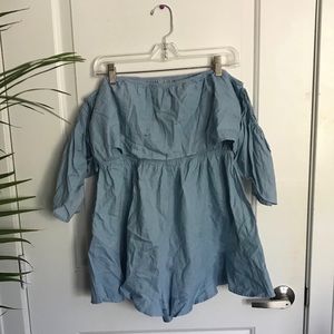 Fashion Nova | Pants & Jumpsuits | Light Blue Romper | Poshmark